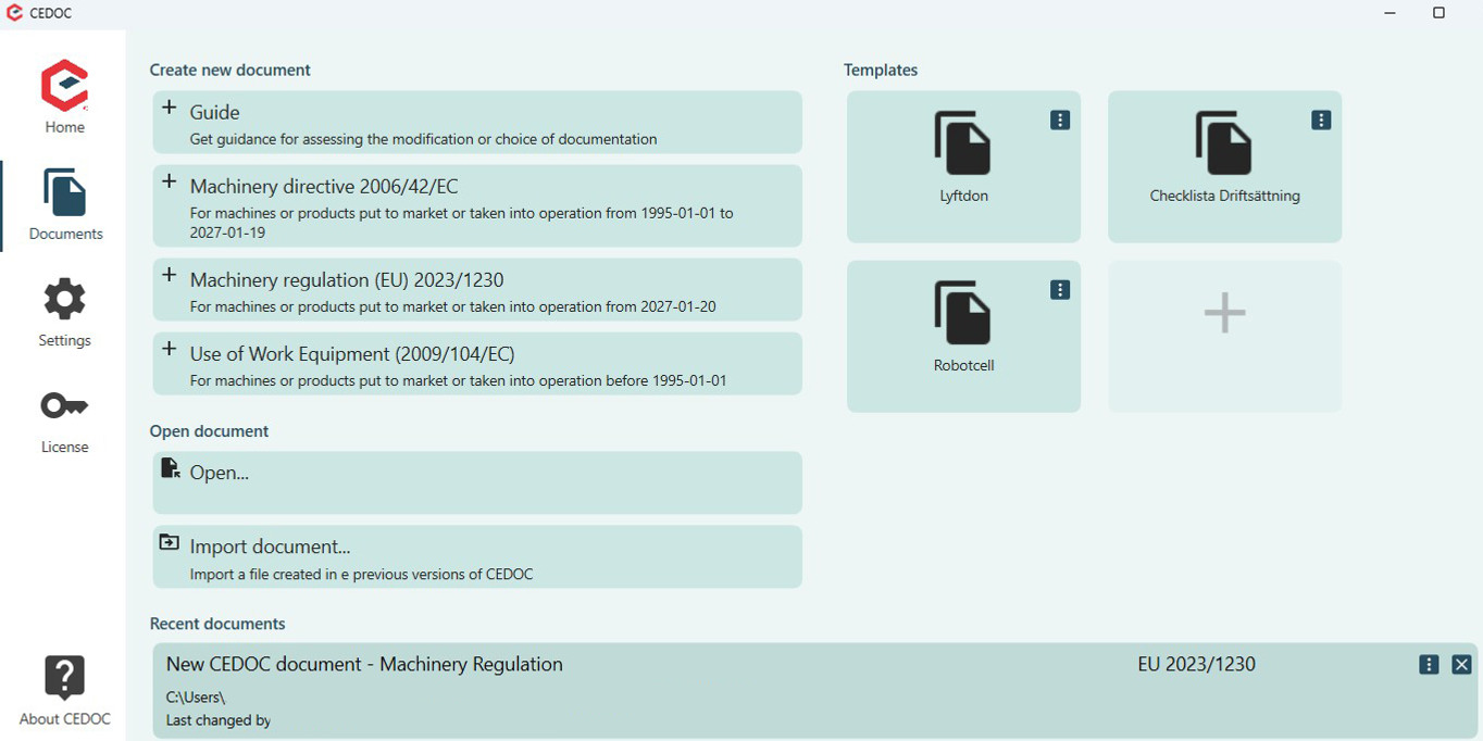 User Guide CEDOC - Functions and Areas of Use